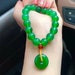 Natural AAA Jadeite Jade Dark Yellow Jade Good Luck Oval Dragon Pendant ...