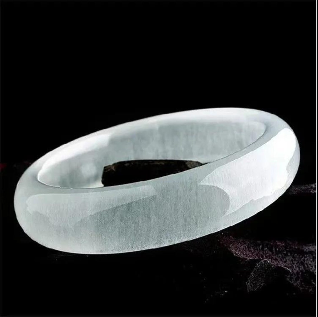 Free Delivery New Natural AAA Jadeite Jade Ice Light White Jade Good ...