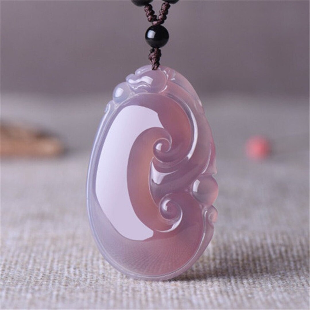 New Natural AAA Jadeite Jade Light Pink Jadeite Jade Good Luck Oval ...