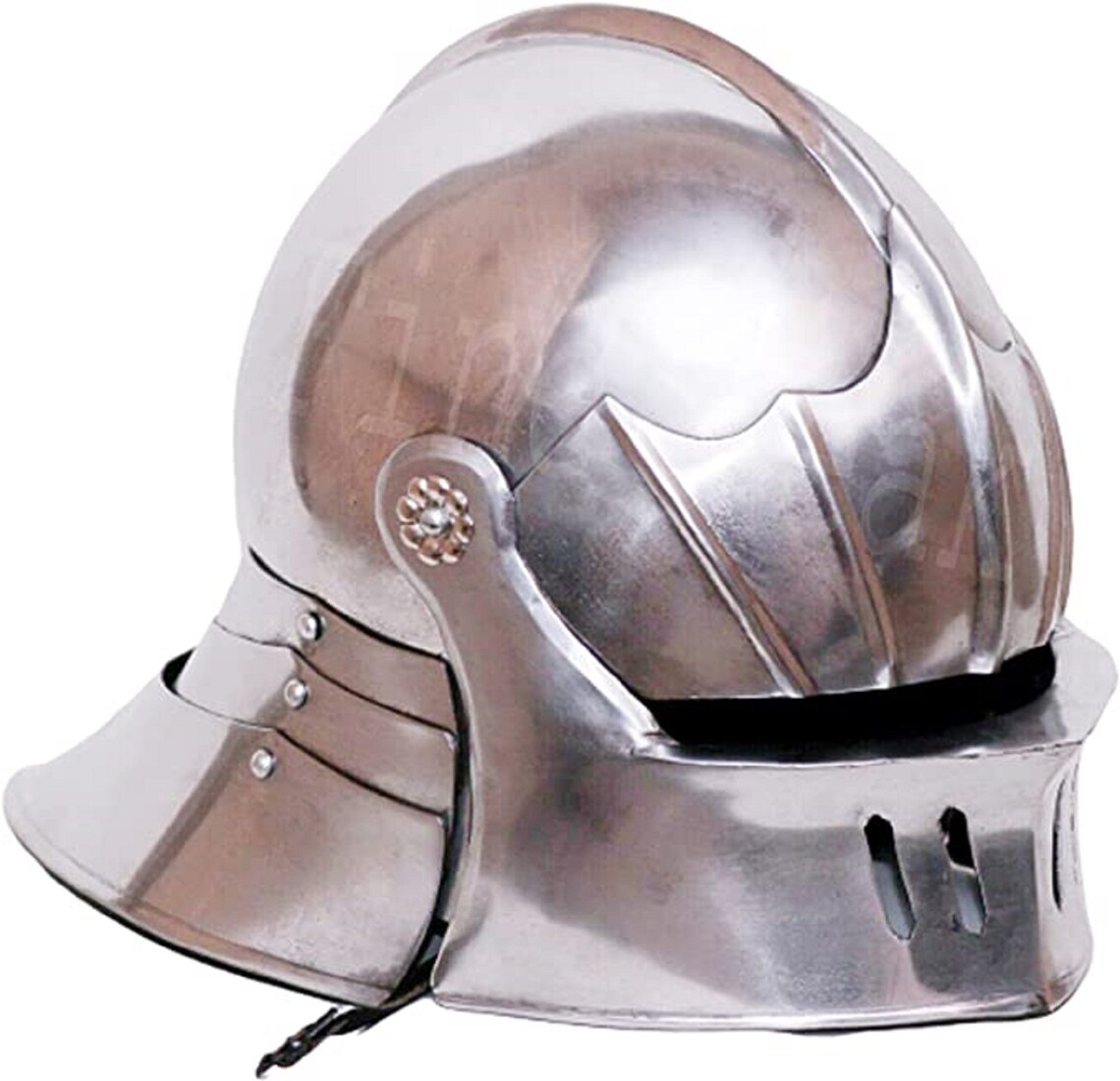 European Knight Sallet Helmet Steel Close Visor Helmet German - Etsy