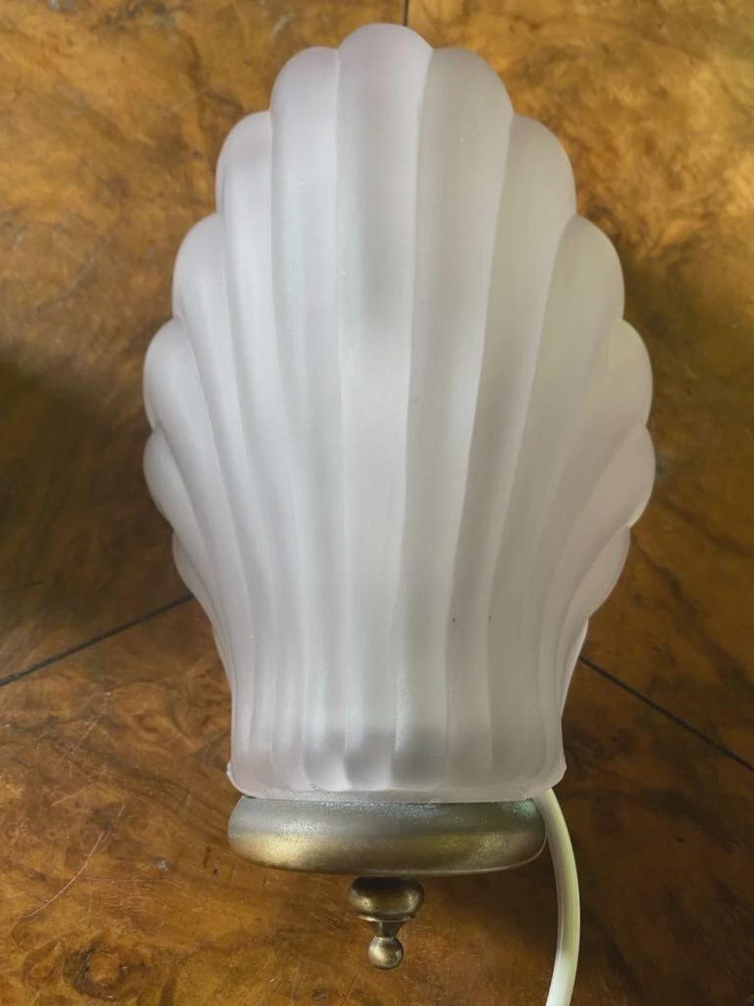 Antique Art Deco Slip Shade Sconce Chandelier Frosted Clam Shell - Etsy