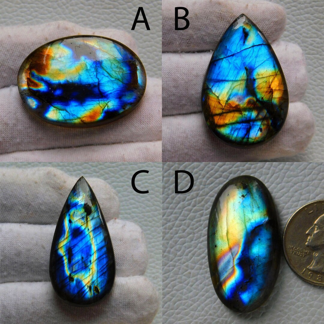 Beautiful Unique Rare Multi Flashy Labradorite Gemstone, Handmade ...