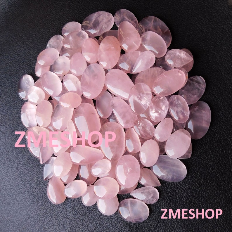 Natural Rose Quartz Cabochons Wholesale Lot, Mixed Shape Loose ...