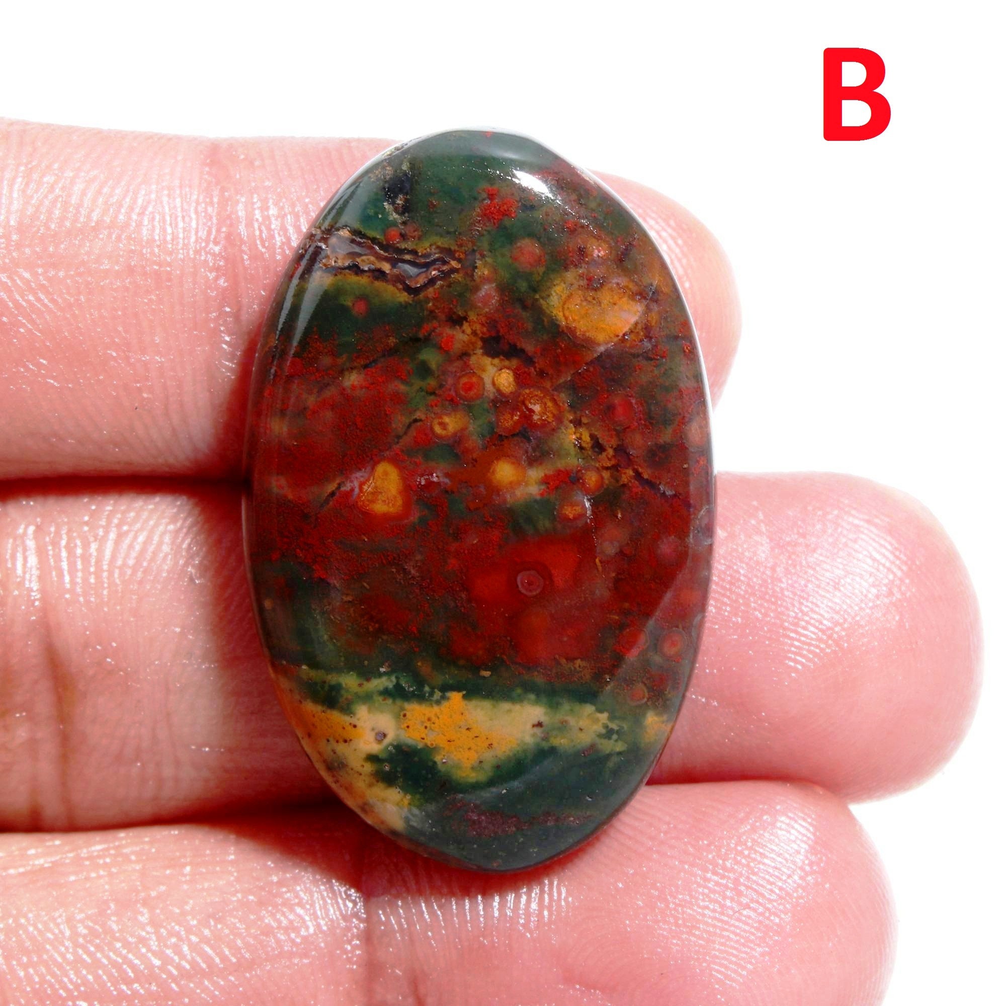 Dragon Blood Stone Jasper Cabochon Blood Jade March blood | Etsy