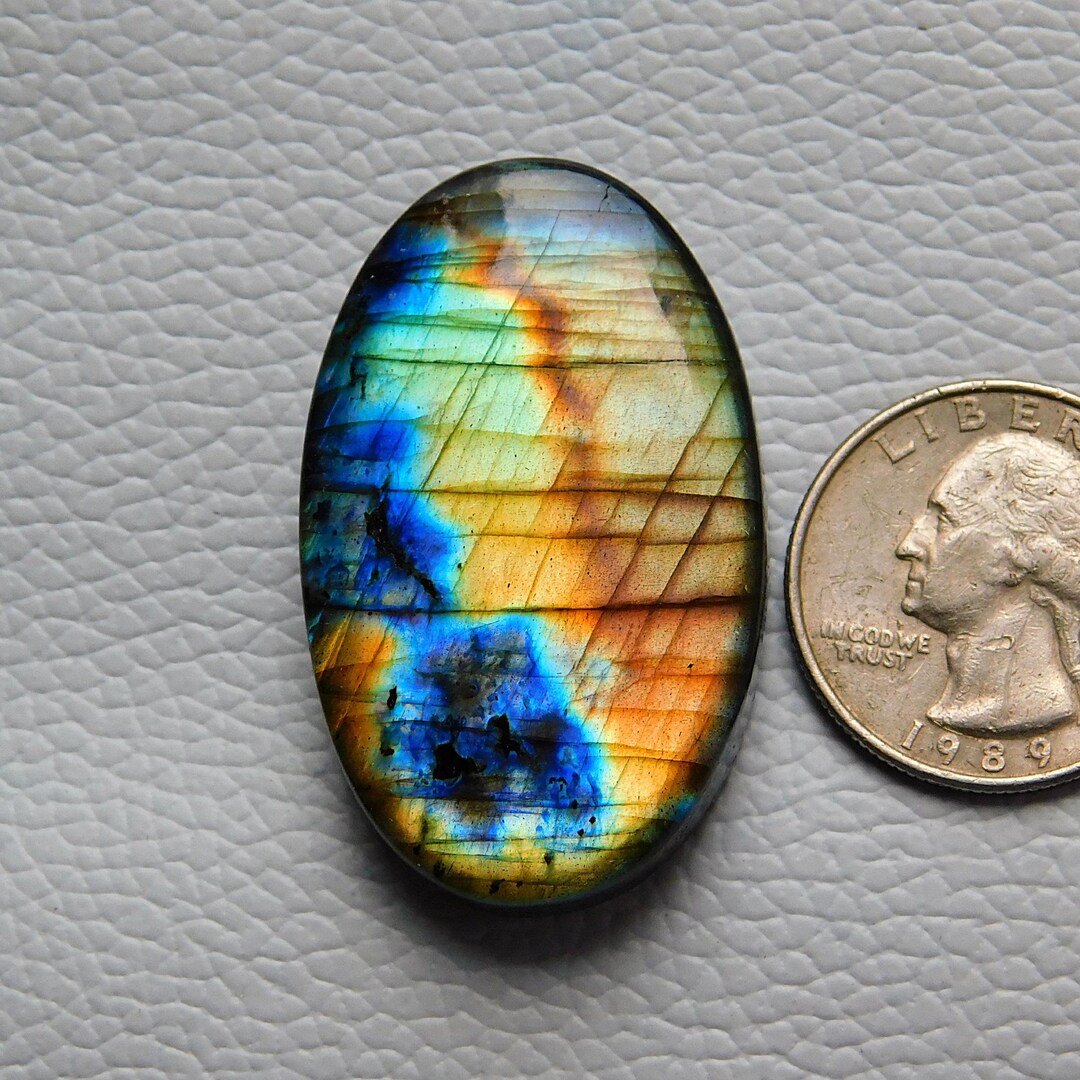 Natural Spectrolite Flashy Multi Labradorite Cabochon ! Designer Multi ...