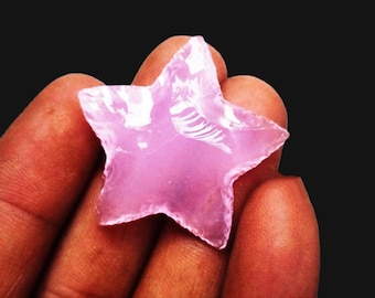 Rose Quartz Star, Crescent Stars, Pink Star Beads, Rose Quartz Crystal ...