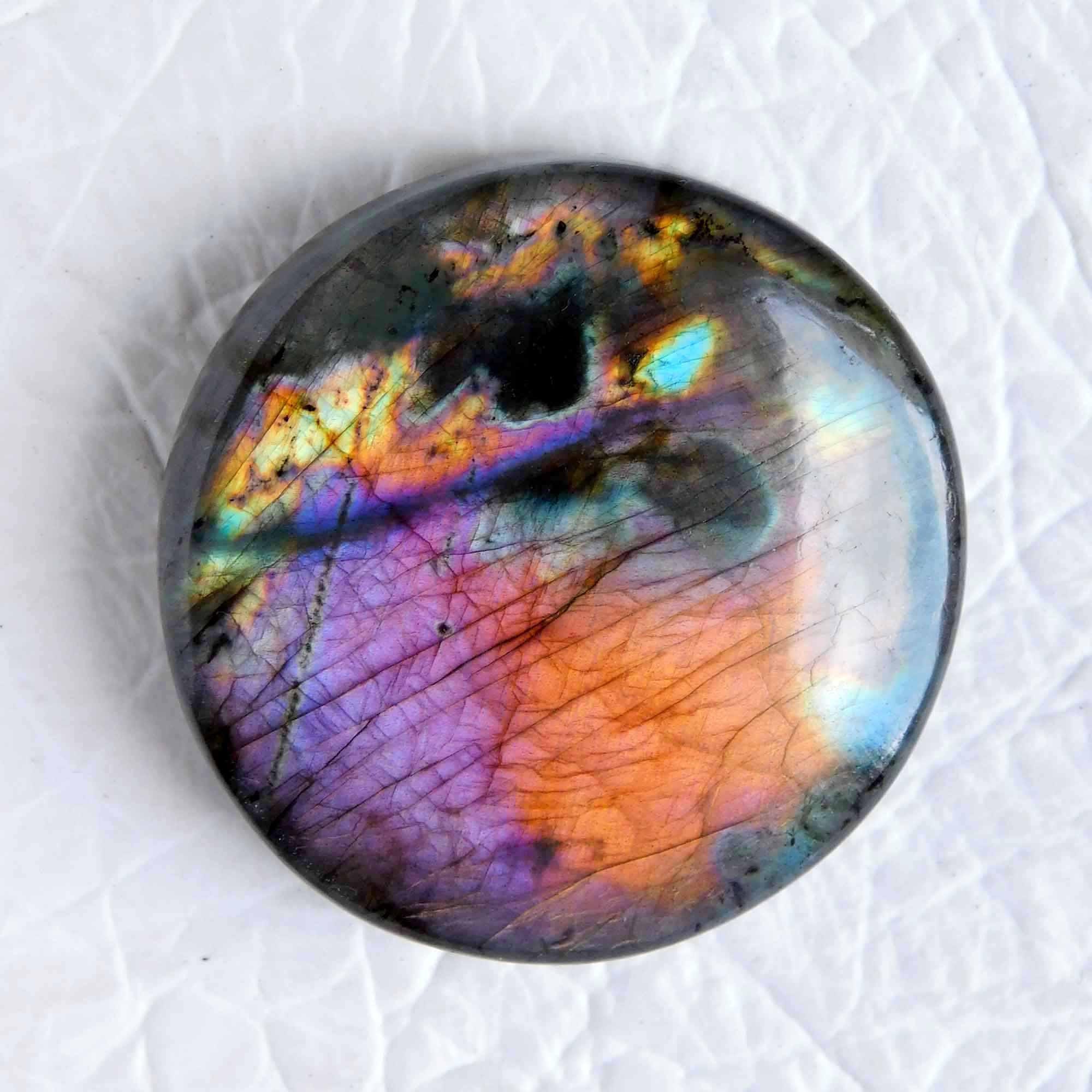 Spectrolite Purple Labradorite Cabochon Round Shape - Etsy UK