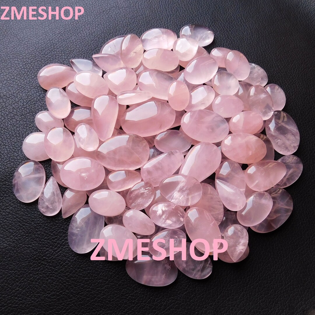 Natural Rose Quartz Cabochons Wholesale Lot, Mixed Shape Loose ...
