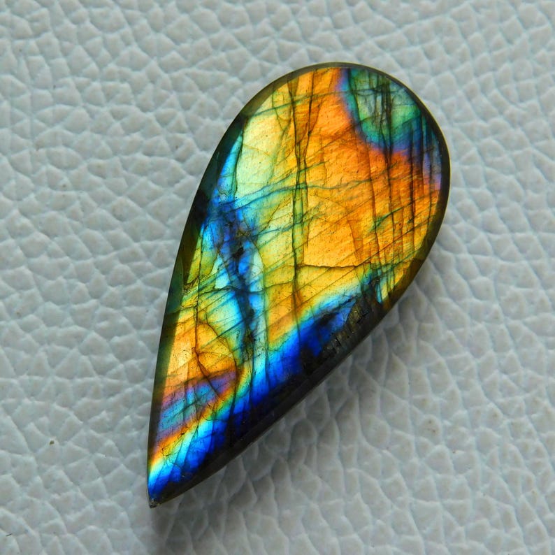Purple Labradorite Cabochon Pear Shape (37X17X7 MM, 45 Crts) - Etsy