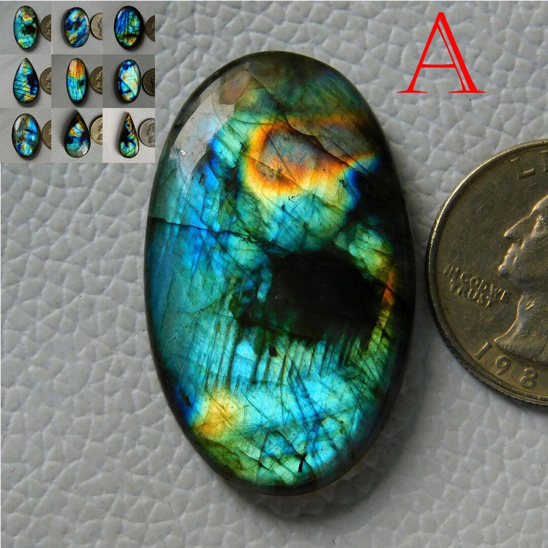 Labradorite Cabochon, Labradorite Gemstone, Multi Labradorite Stone ...