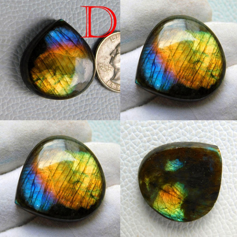 Natural AAA Purple Flash Labradorite Cabochon for Jewelry Making (free ...