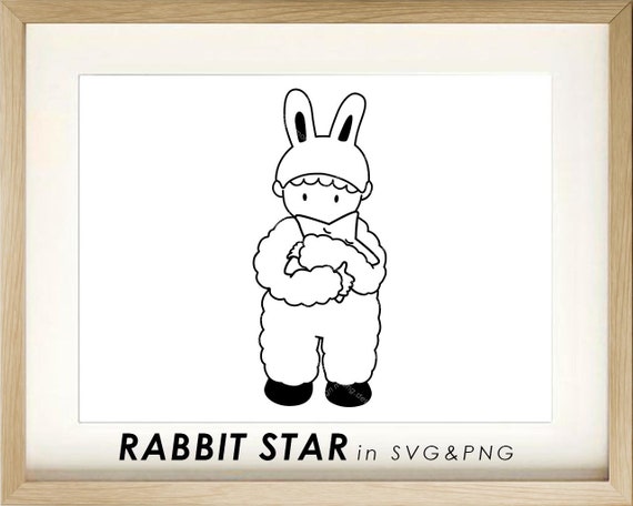 Cute rabbit and space svg for kids projectDigital | Etsy