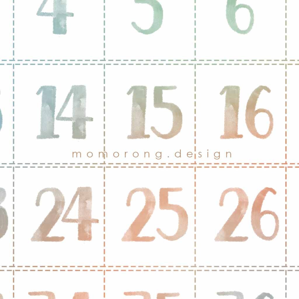 Rainbow Numbers Count 1-100 for Home School,educational Printable at ...