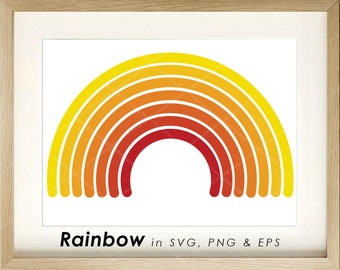 Rainbow SVG. Cricut Cut Files Silhouette. Layered Files. - Etsy