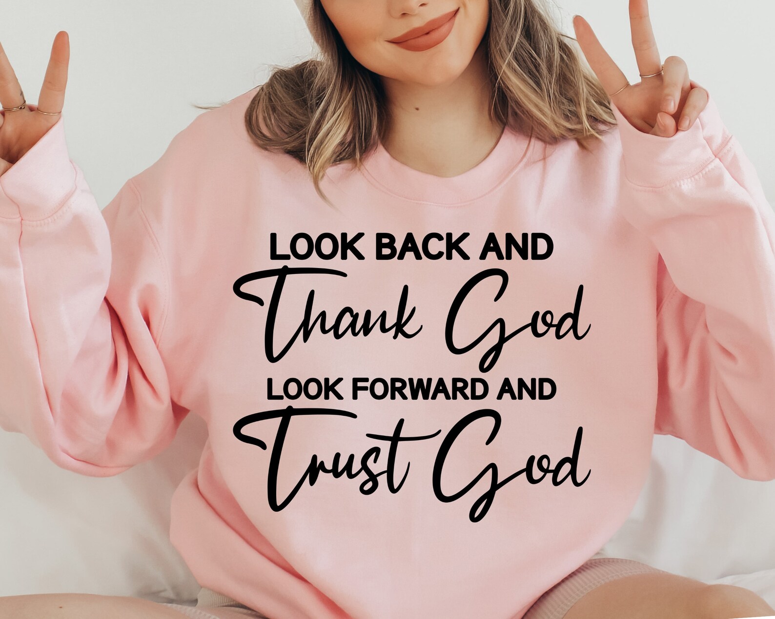 Look Back and Thank God SVG PNG PDF Trust God Svg Christian - Etsy