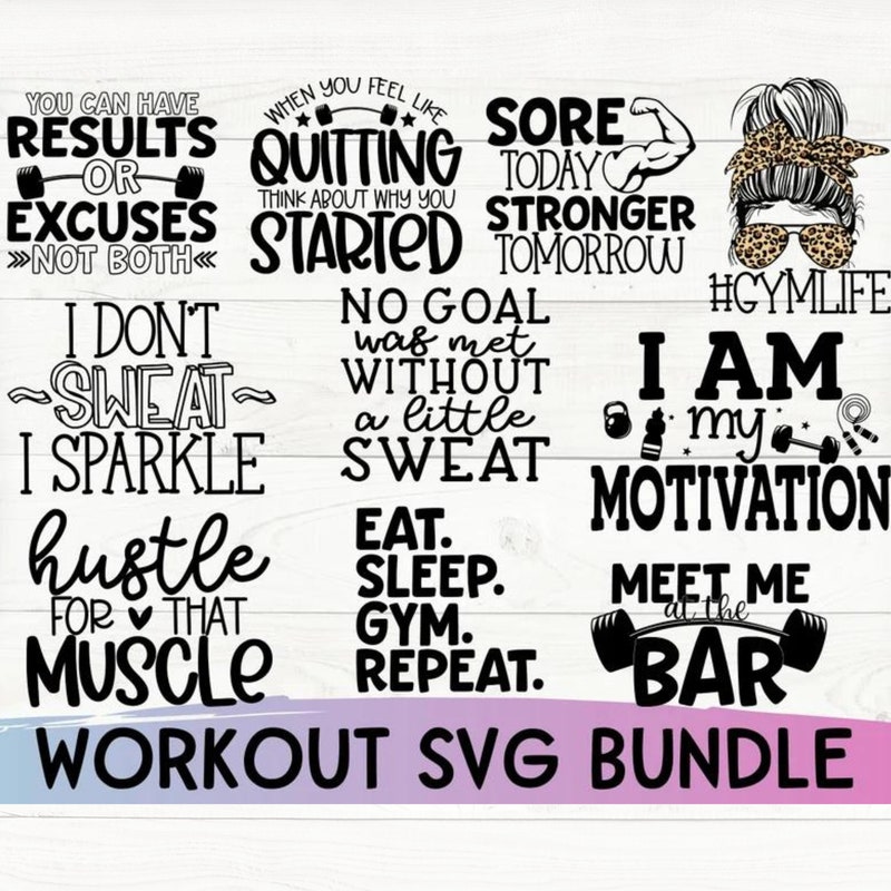 Workout Svg Files - Etsy
