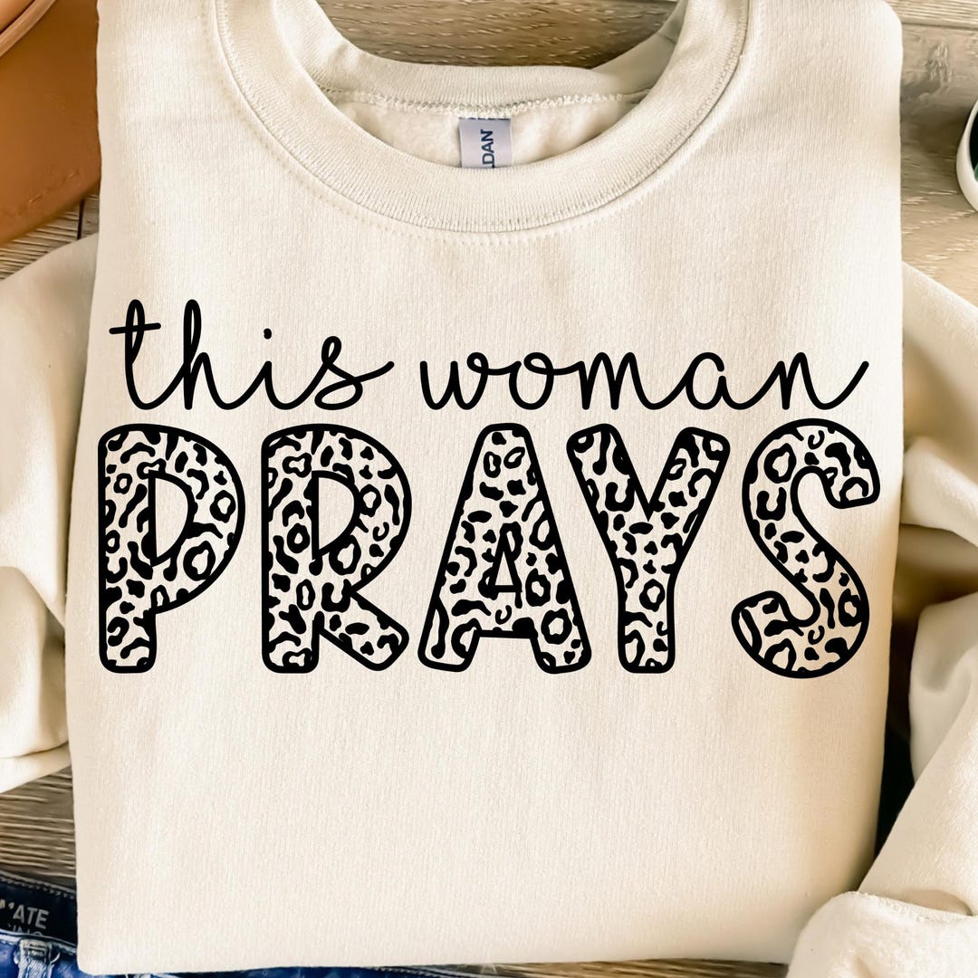This Woman Prays Leopard SVG PNG DXF, Bible Verse Svg, Faith Svg ...