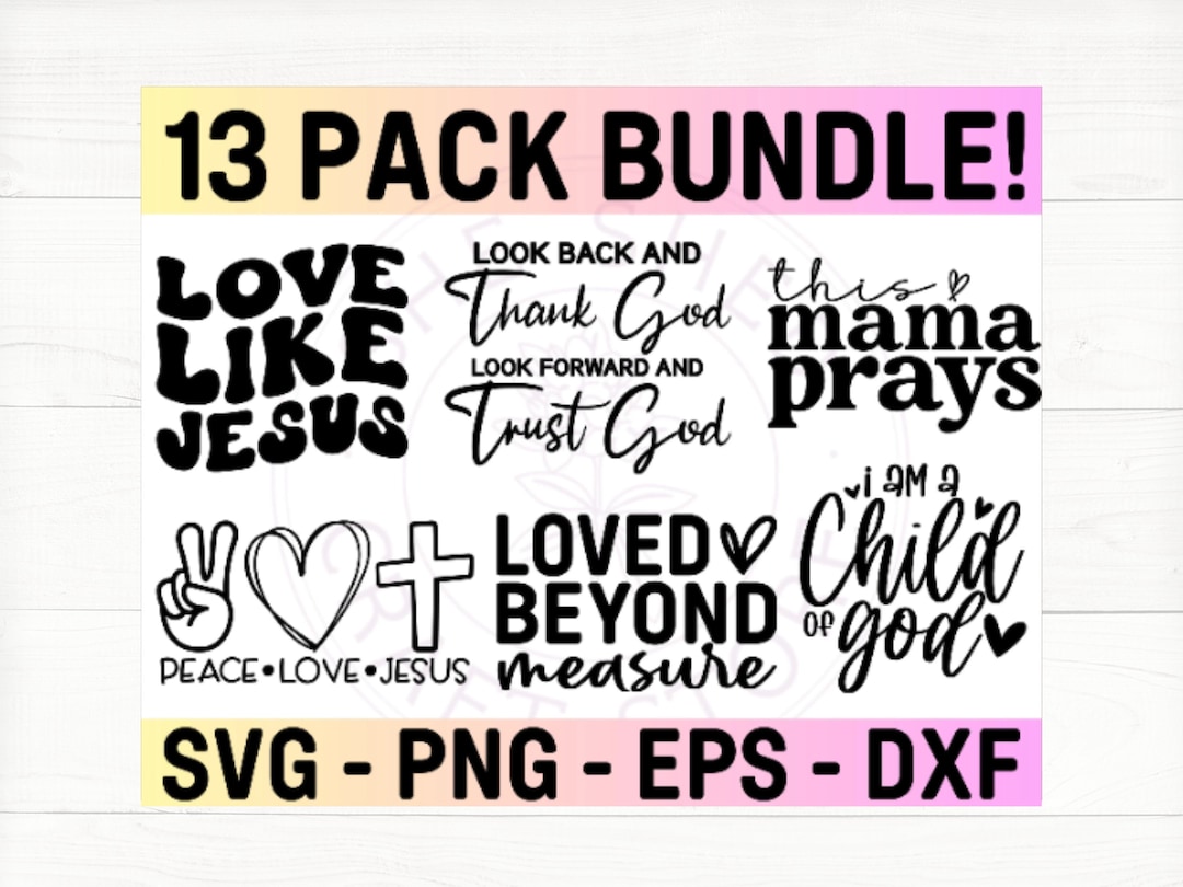 Christian SVG Bundle, Scripture Bundle, Bible Verse Bundle, Religious ...