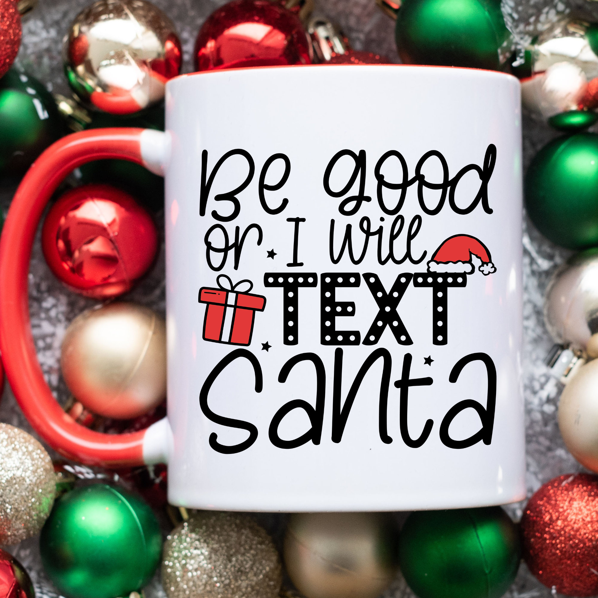 Be Good or I Will Text Santa Svg Funny Christmas Svg Winter - Etsy
