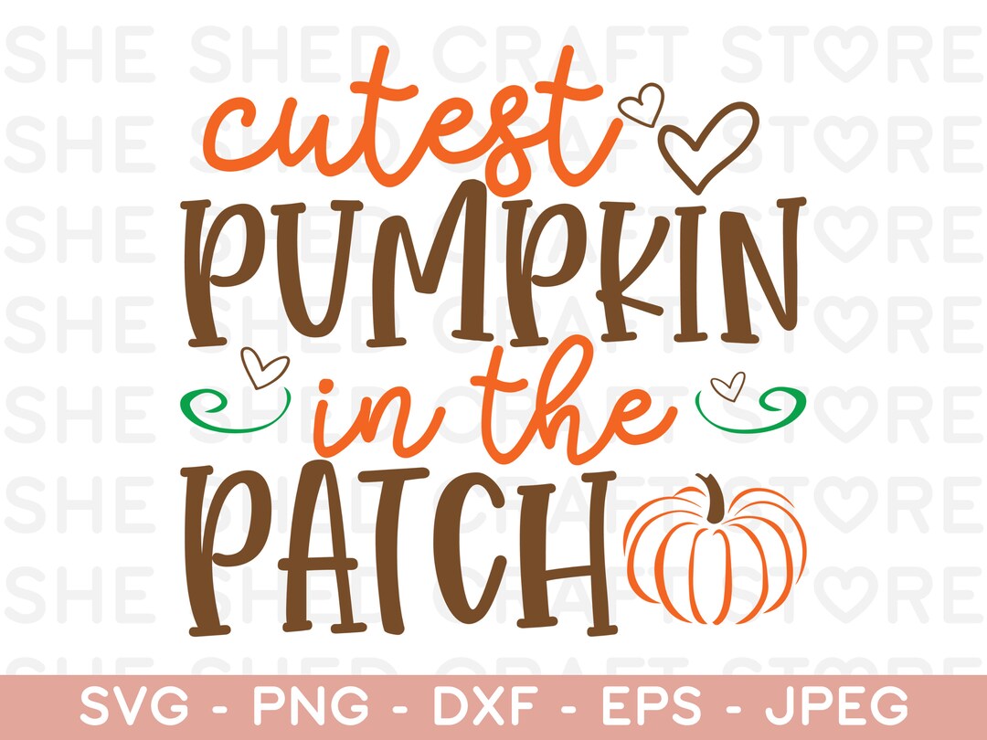 Cutest Pumpkin in the Patch SVG, Fall Svg Files, Fall Shirt Svg ...
