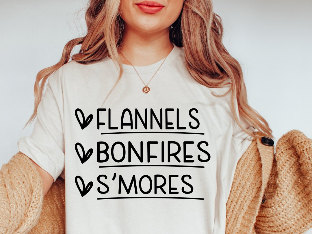 Flannels Bonfires S'mores Svg Pumpkin SVG Fall SVG - Etsy