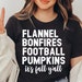 Flannel Bonfires Football Pumpkins It's Fall SVG, Football Shirt Svg ...