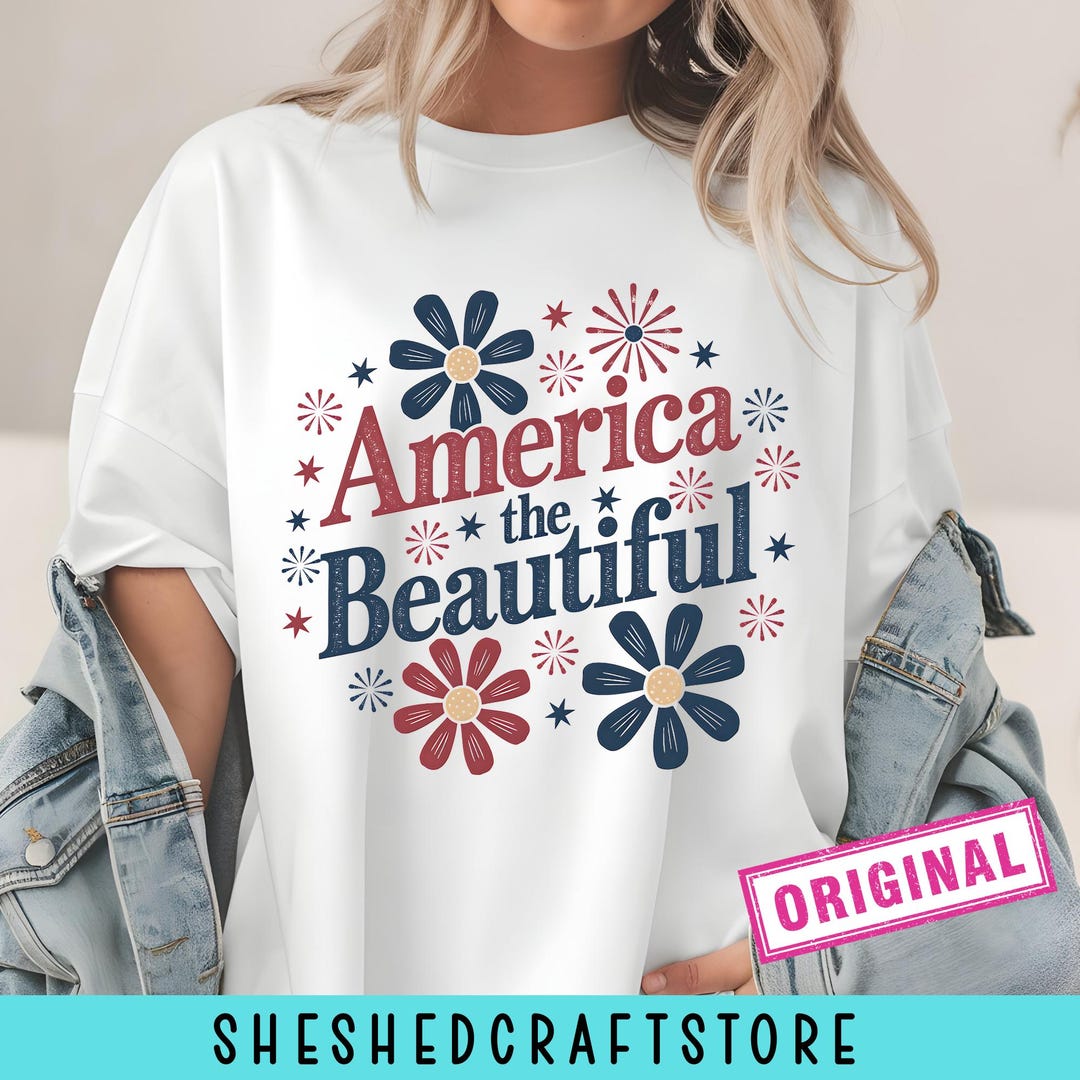 American the Beautiful 4th of July Png, Fourth of July Png, 4th of July ...