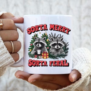 Sorta Merry Sorta Feral Sweatshirt Png, Funny Christmas Season Shirt ...