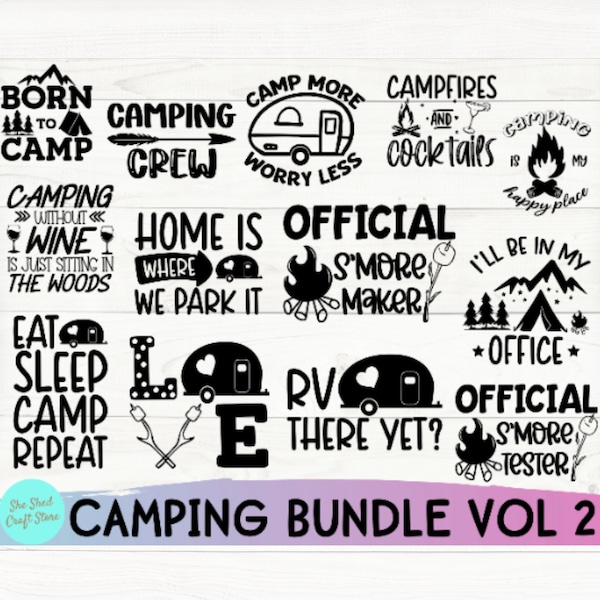 Camping Svg Bundle - Etsy
