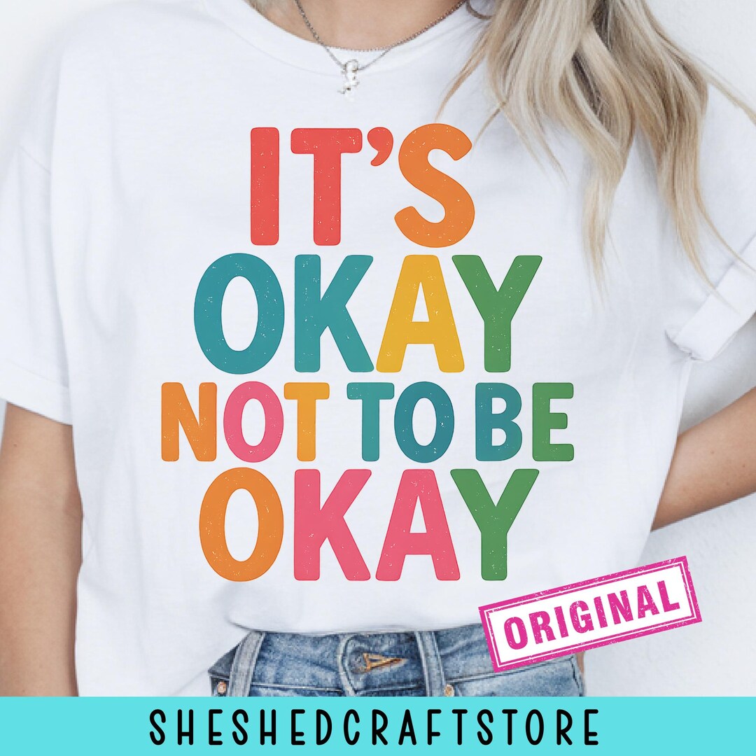Its Okay Not to Be Okay Png, Mental Health Png, Bright Doodles Dots ...