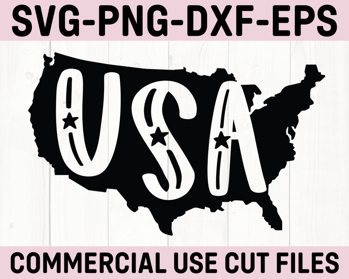 USA Svg USA Map 4th of July Svg Memorial Day Svg Patriotic - Etsy