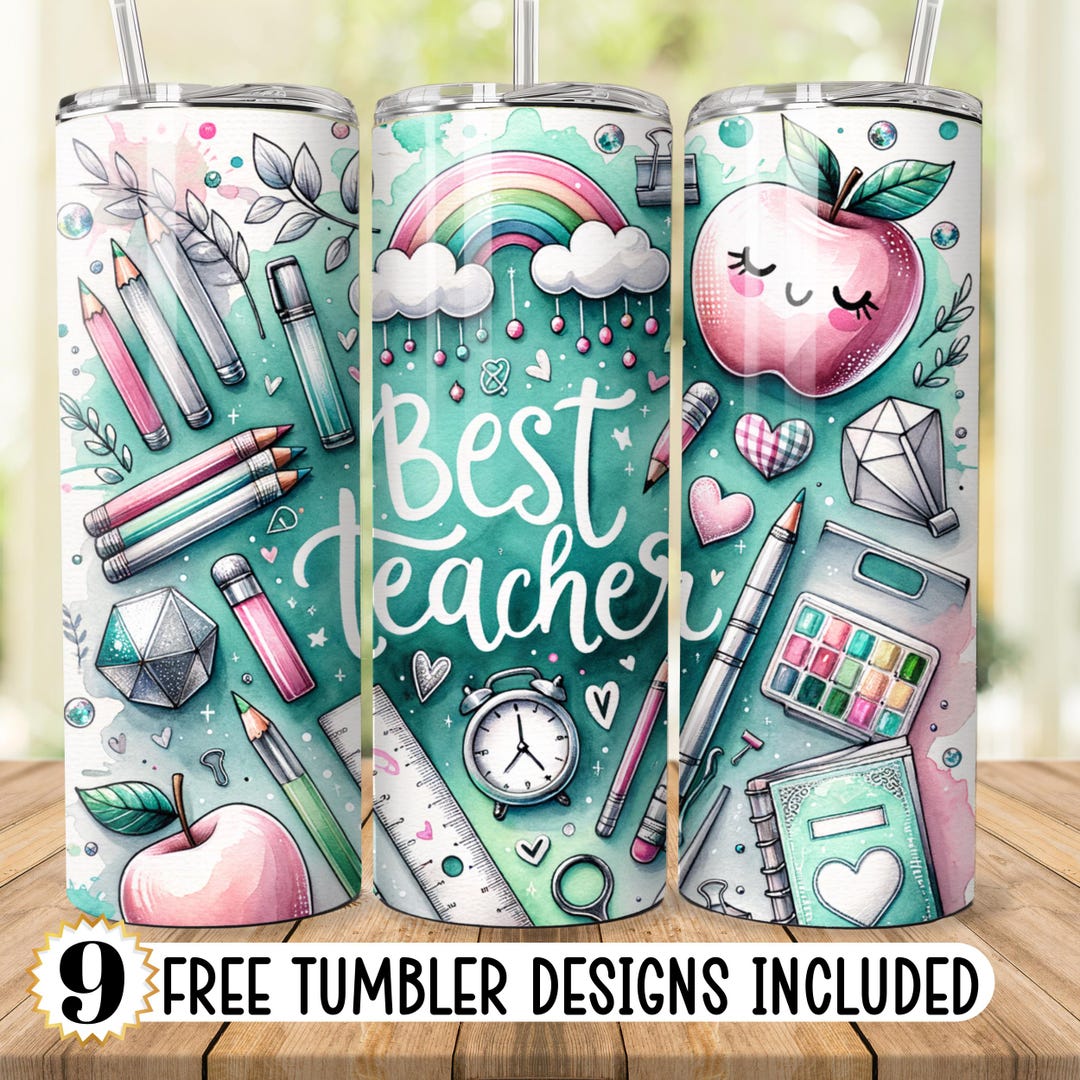 Teacher Life Tumbler Wrap Seamless Sublimation Teacher Appreciation ...