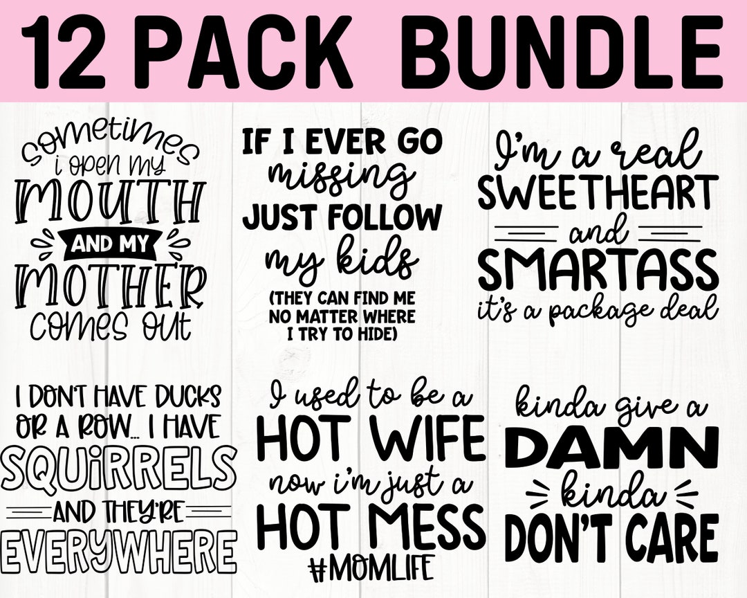 Funny Mom SVG Bundle Mom Quotes Svg Mom Svg Sayings - Etsy