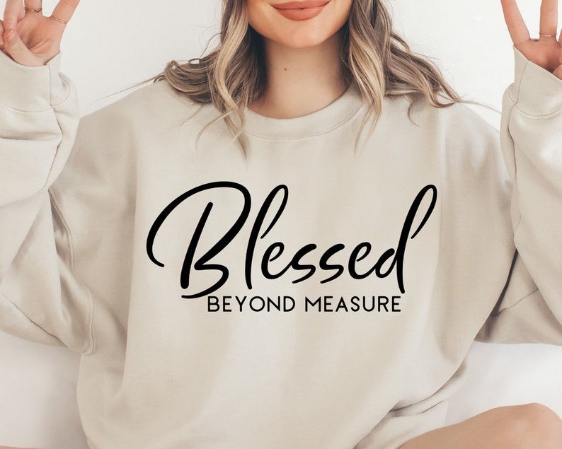 Blessed Beyond Measure SVG PNG PDF Scripture Svg Christian - Etsy