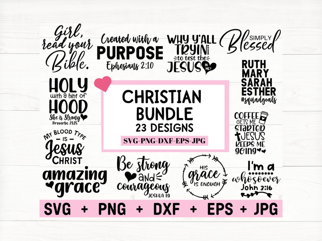 Christian Bundle SVG, Scripture Bundle, Instant Download, Bible Verse ...