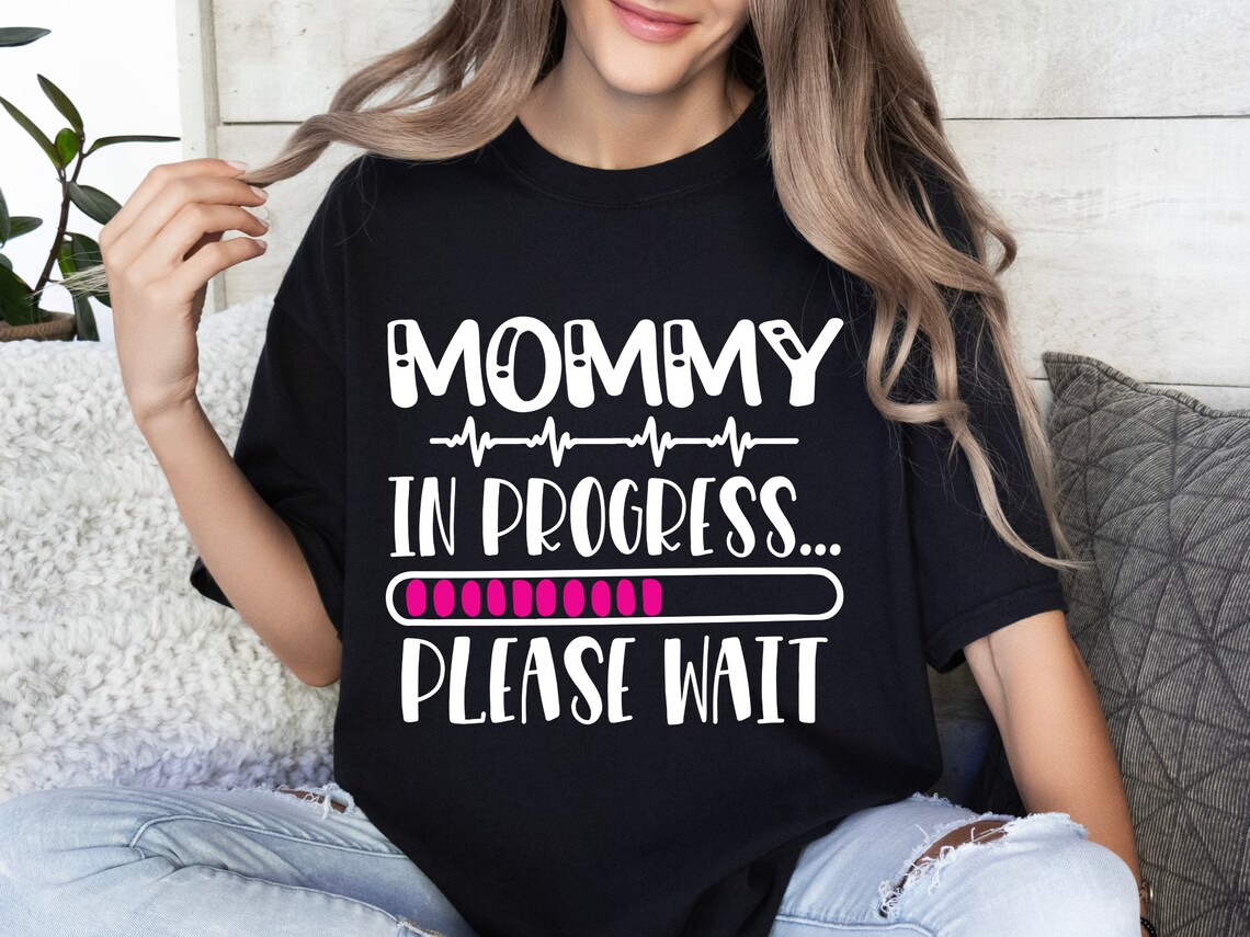 Mommy in Progress SVG, New Mom Pregnancy Announcement (digital Download ...