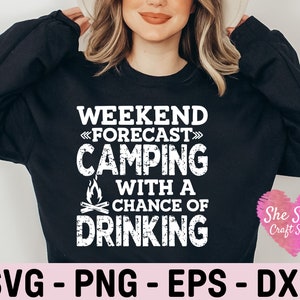 Weekend Forecast SVG PNG, Camp Life Svg, Campfire Svg, Camping Svg ...