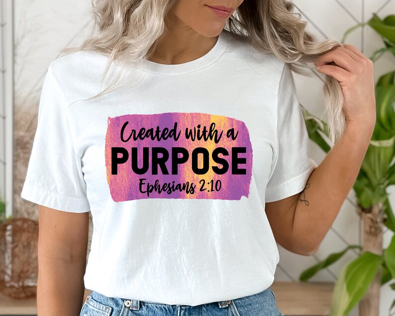 Created With A Purpose Sublimation Png Christian Quotes Png - Etsy