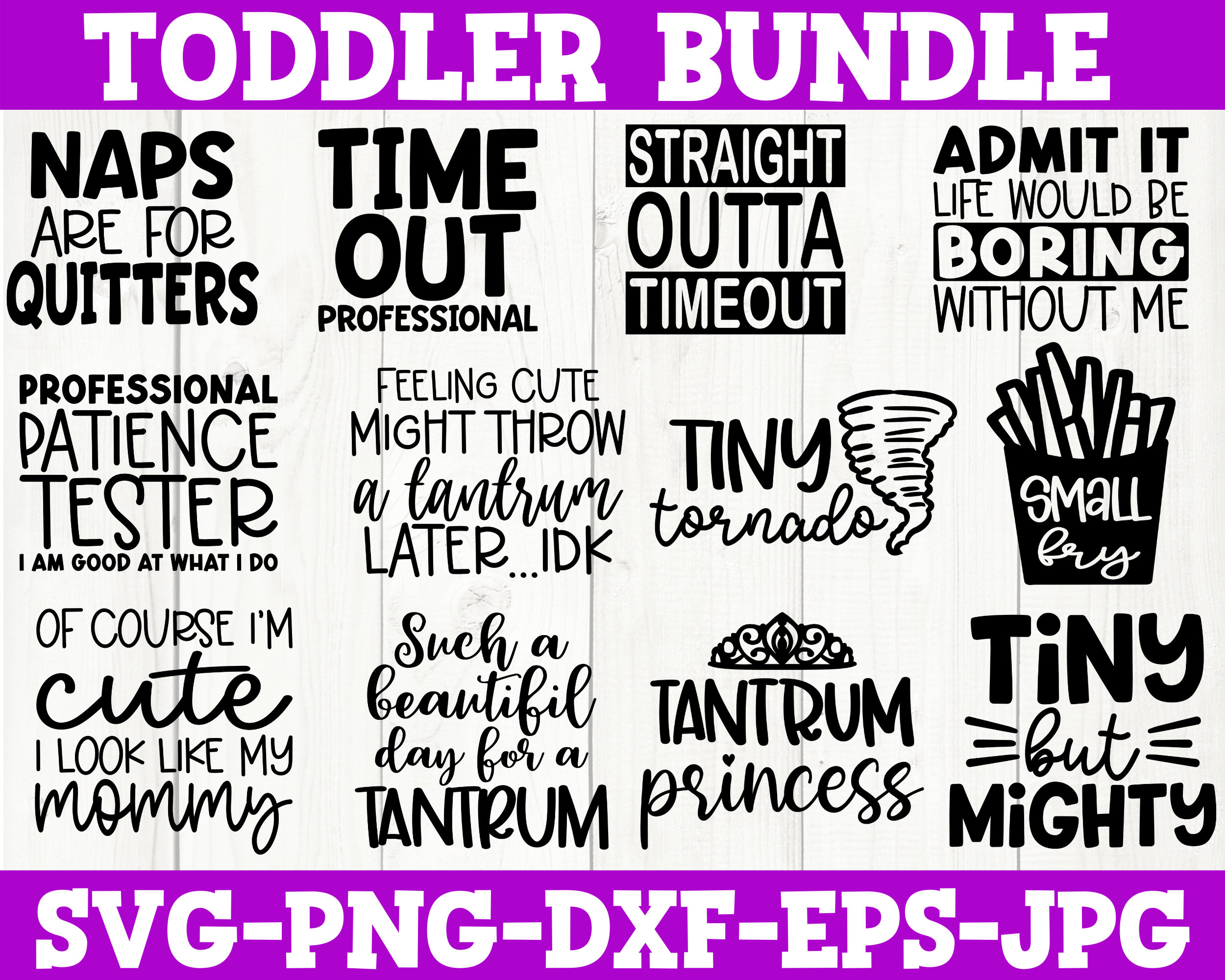 Toddler SVG PNG PDF Bundle Cool Kids Svg Sassy Svg Toddler - Etsy