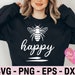 Teacher SVG Files for Cricut, Bee Happy Svg, Be Kind Svg, Inspirational ...