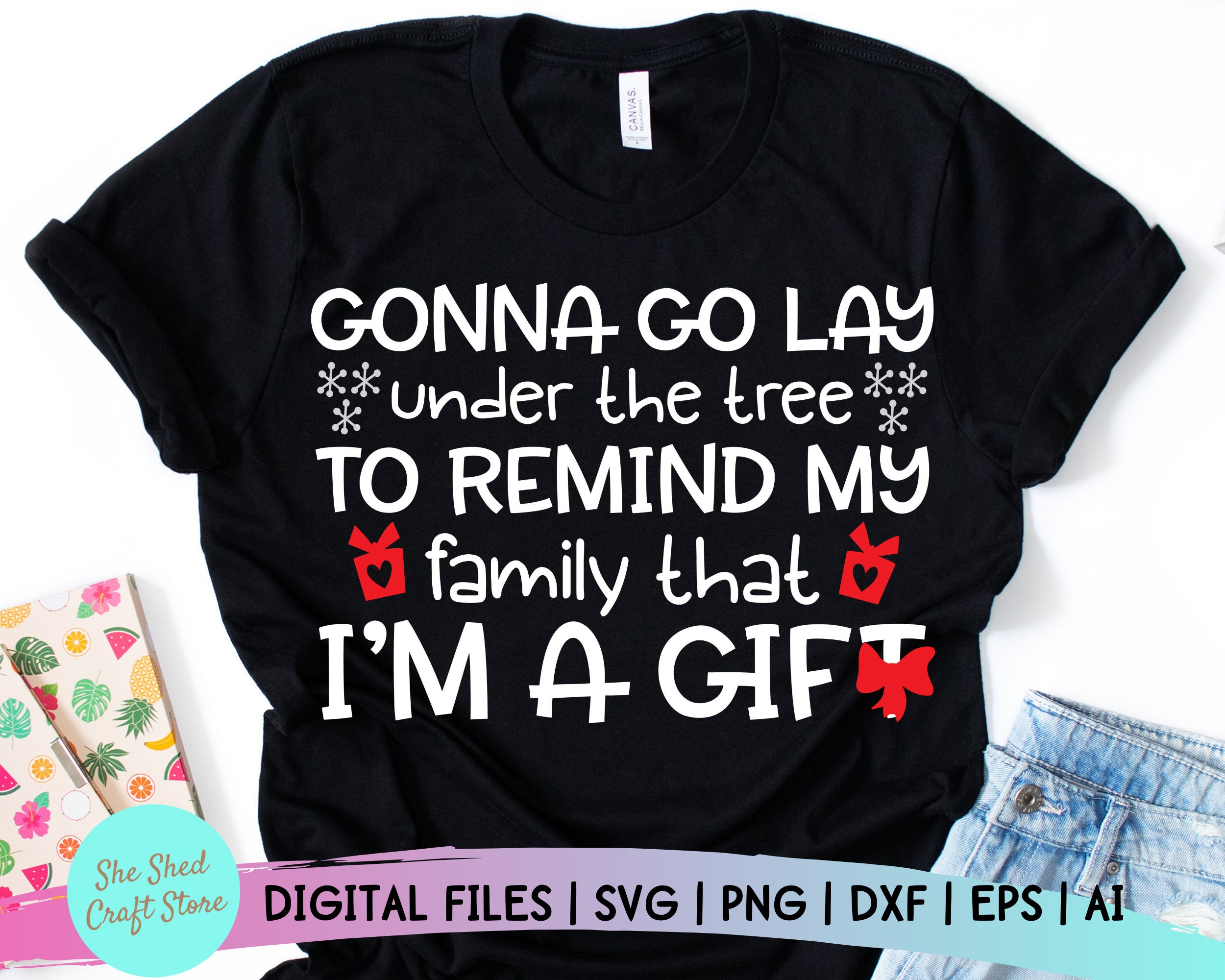 Funny Christmas Svg Gonna Go Lay Under the Tree SVG | Etsy