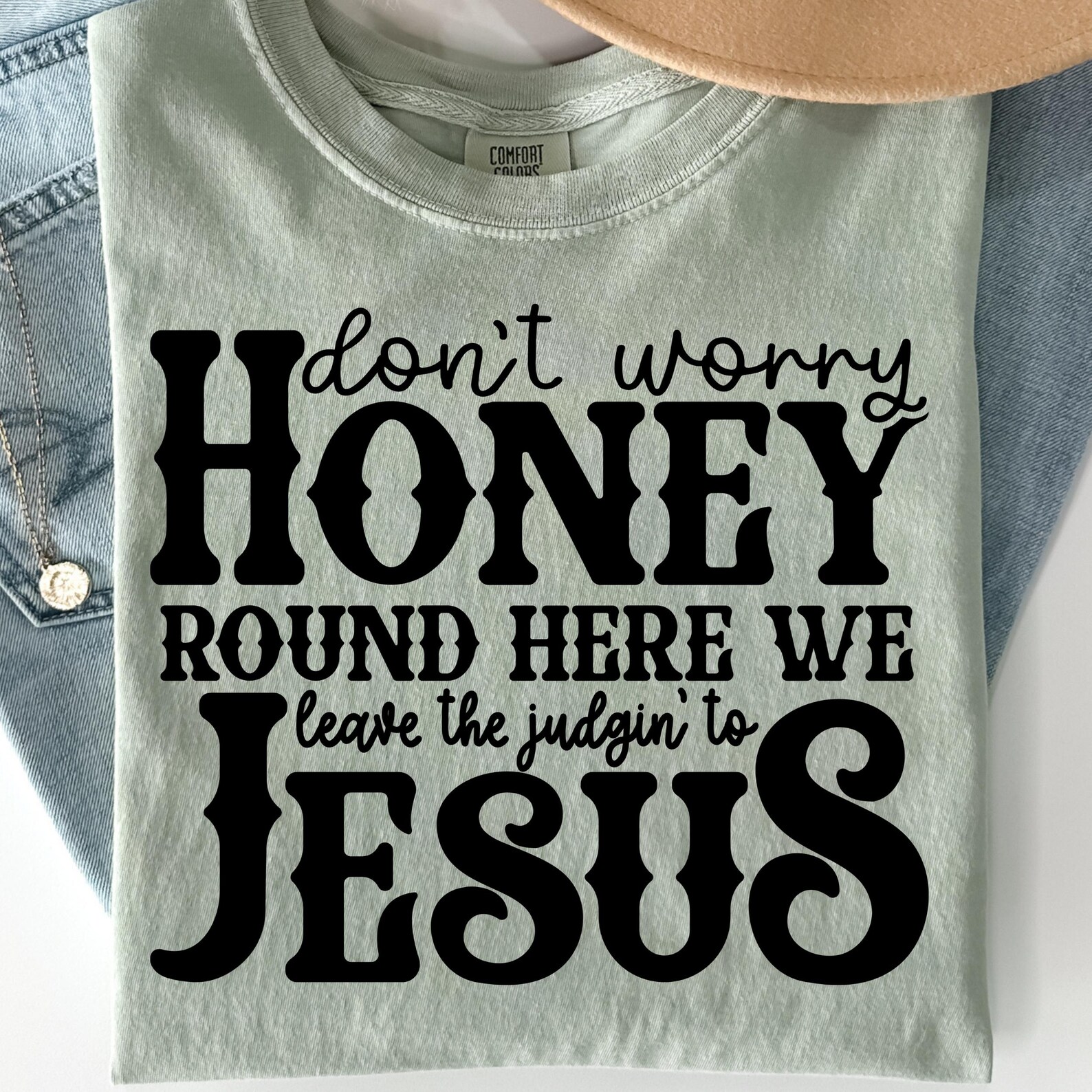 Round Here We Leave the Judging to Jesus Shirt Svg Png, Bible Verse Svg ...
