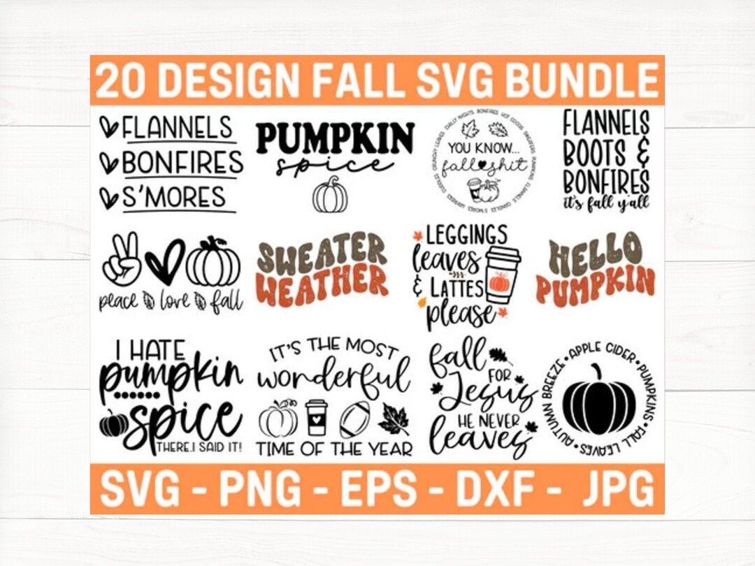 Fall Svg Bundle, Happy Fall Svg, Fall Shirt Svg, Fall Svg Bundle ...