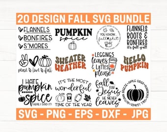Fall Svg, Happy Fall Svg, Fall Svg Bundle, Autumn Svg Bundle, Svg ...