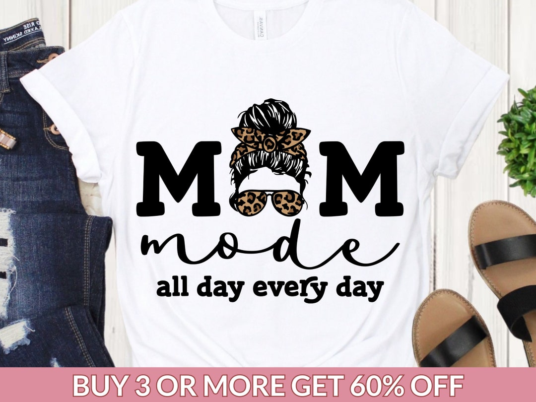 Mom Mode Svg Mom Bun SVG Mom Life Svg Silhouette Cricut - Etsy