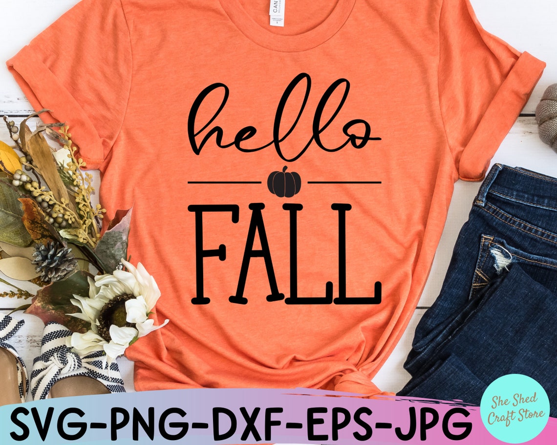 Hello Fall Svg Fall Svg Files Autumn Svg Commercial Use | Etsy