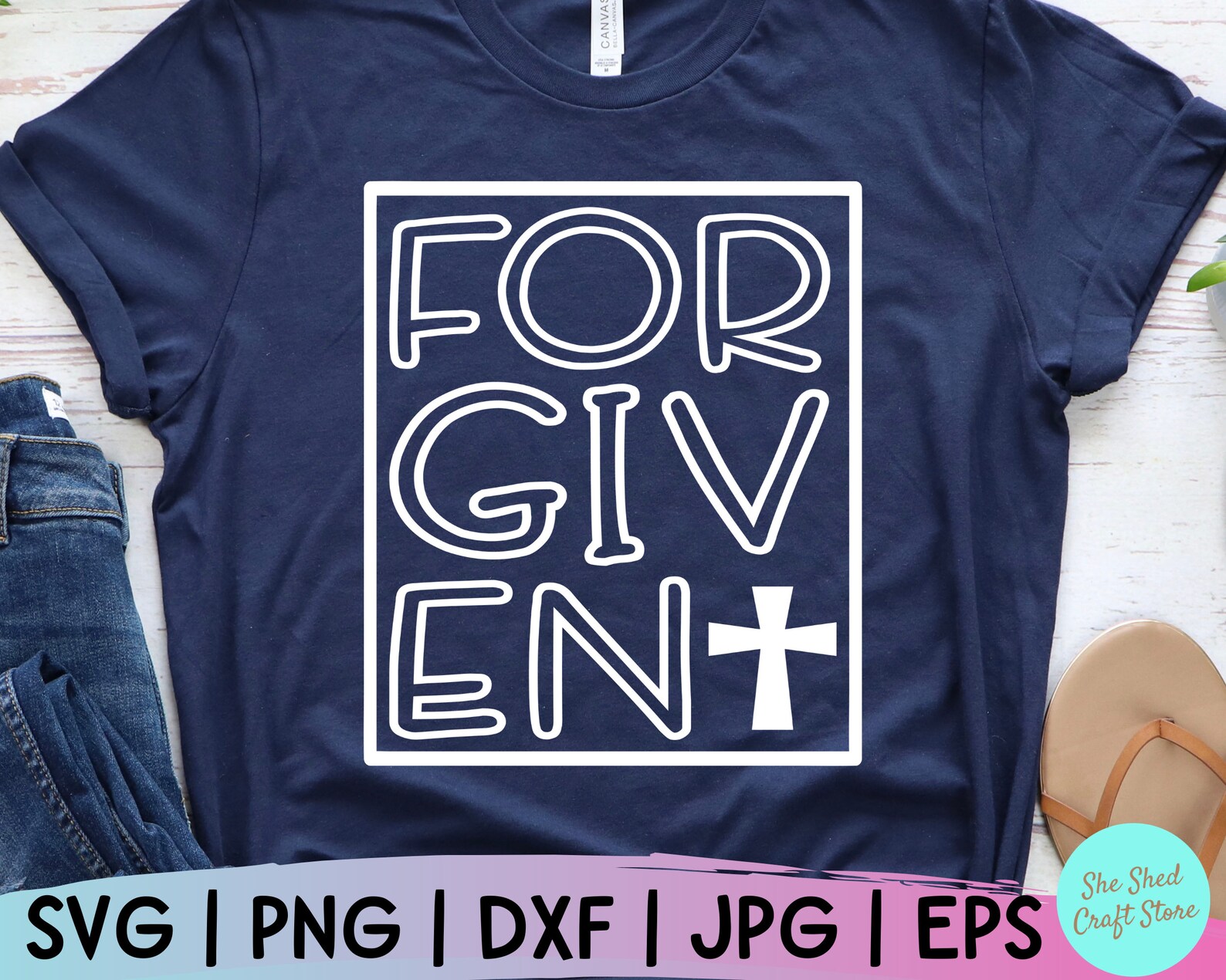 Forgiven Svg Christian Quotes Svg Scripture Svg Dxf Eps | Etsy
