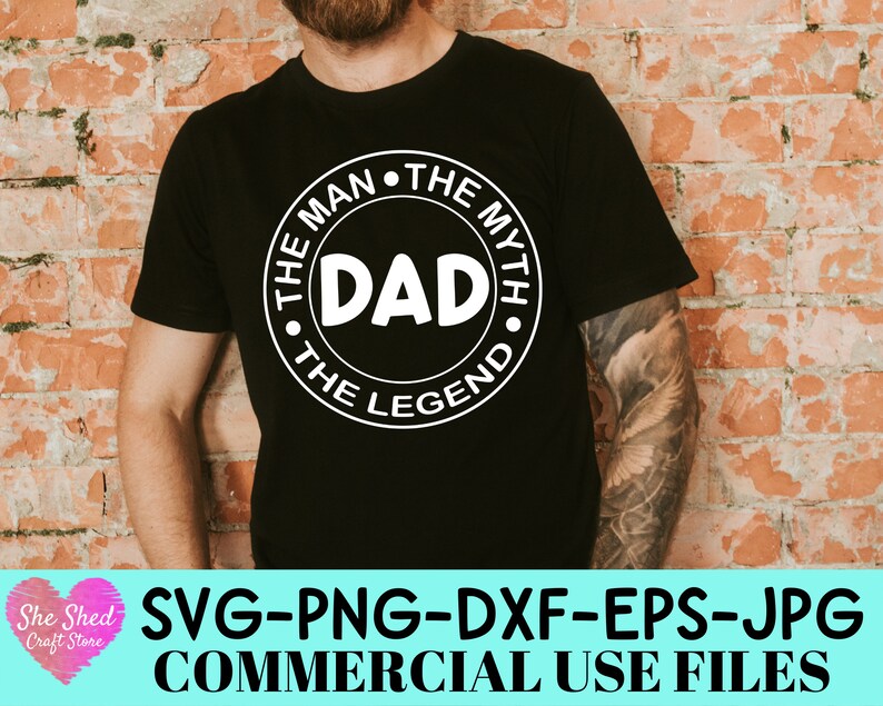 The Man the Myth the Legend SVG Fathers Day Svg Svg Files | Etsy