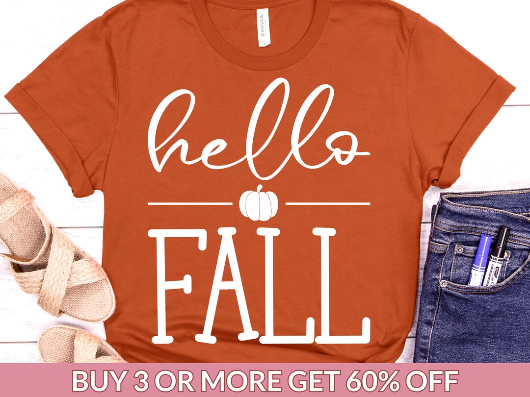Hello Fall Svg Fall Svg Files Autumn Svg Commercial Use - Etsy