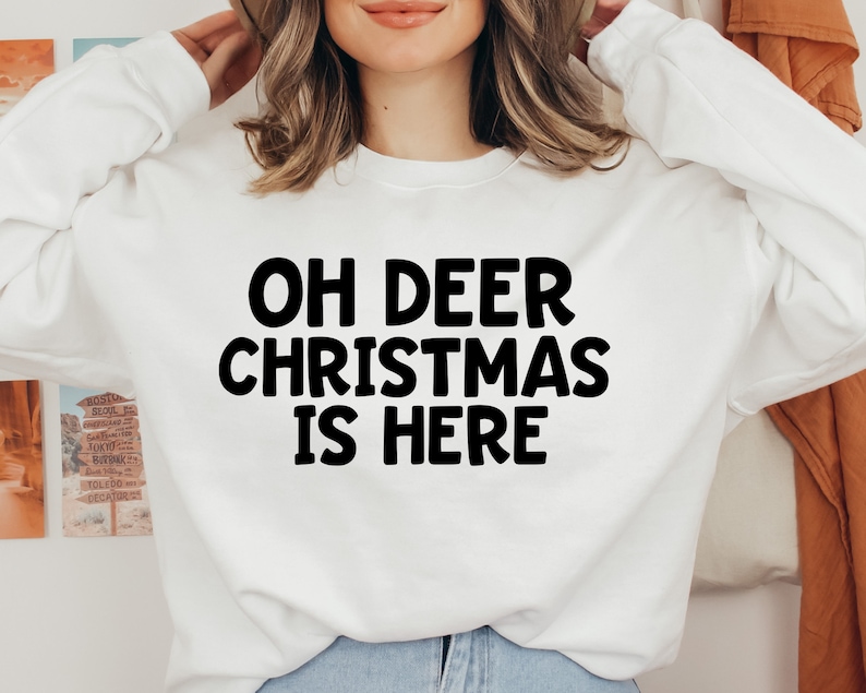 Oh Deer Christmas is Here SVG PNG PDF Christmas Vibes Svg - Etsy